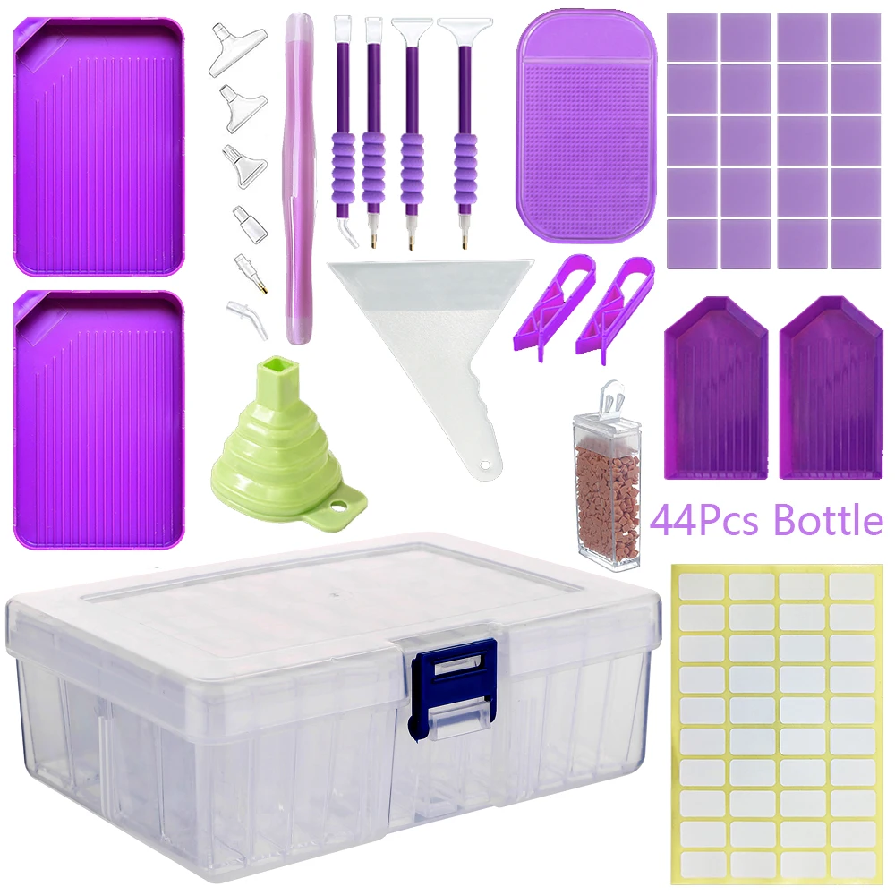 5d-Diamant-Malerei-Aufbewahrung-flaschen-Perle-Box-Veranstalter-Zubeh-r ...