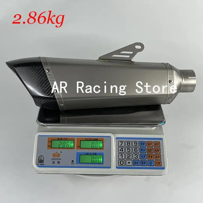 60MM Motorcycle Exhaust Escape iSTUNT Moto Modified Carbon fiber ...