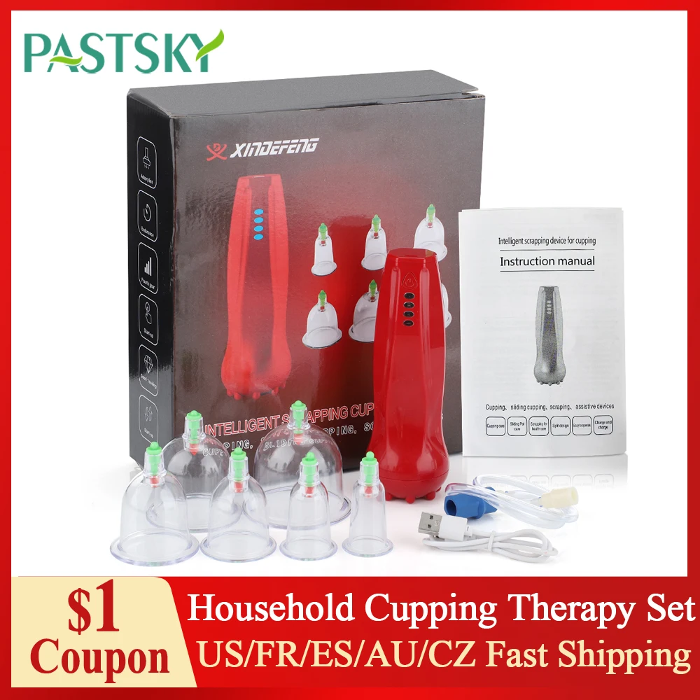 Household-Cupping-Therapy-Set-Vacuum-Suction-Cup-Pump-6-Cans-Cupping ...