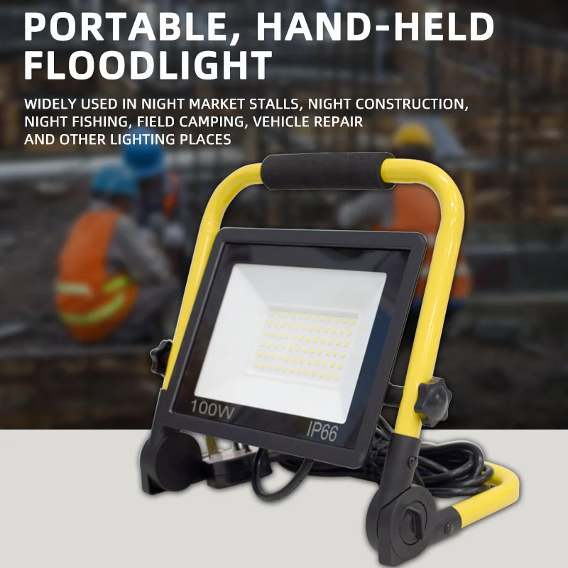 Mobile-portable-floodlight-with-3m-cable-outdoor-waterproof-foldable ...