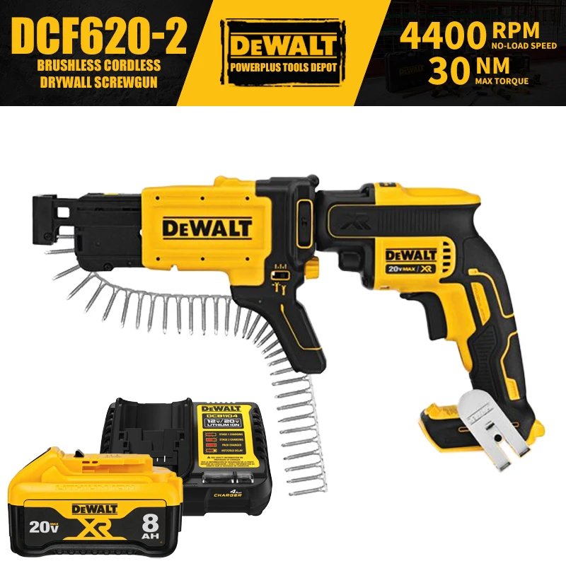 DEWALT-DCF620-Kit-Brushless-Cordless-Drywall-Screwgun-20V-Power-Tools ...