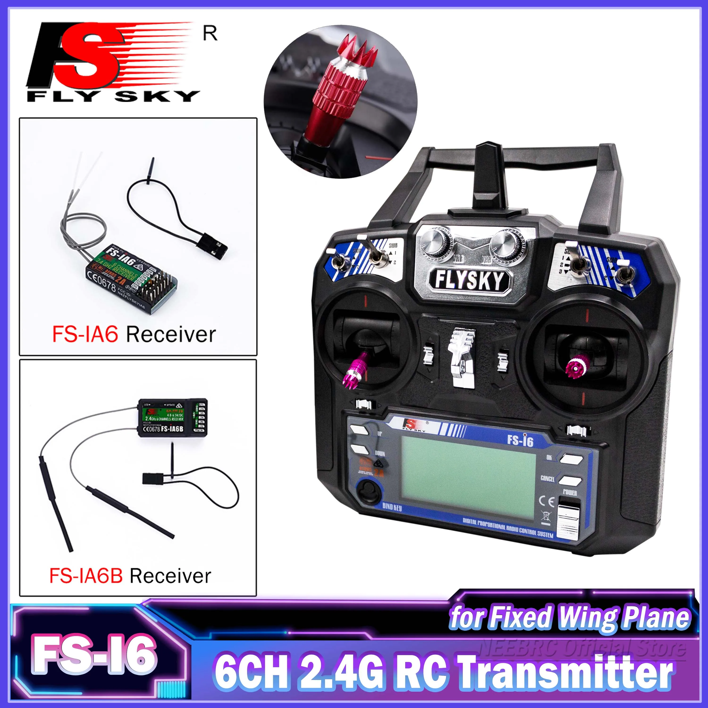 FLYSKY-FS-I6-6CH-2-4G-RC-Transmitter-Remote-Controller-FS-iA6-FS-iA6B ...