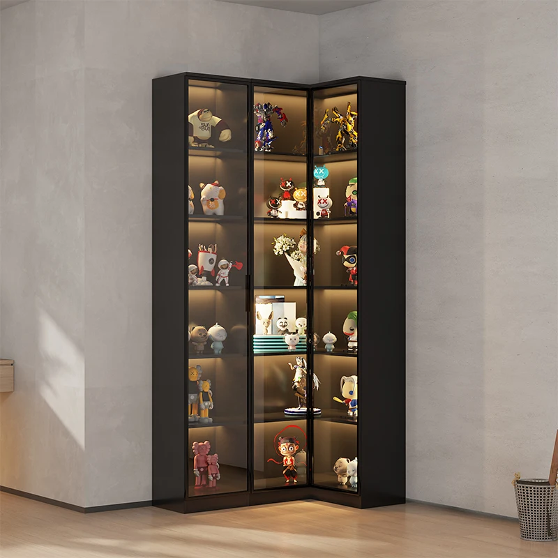 Luxury-2024-Door-Corner-Glass-Display-Bookcase-Luxury-Customized-Living ...