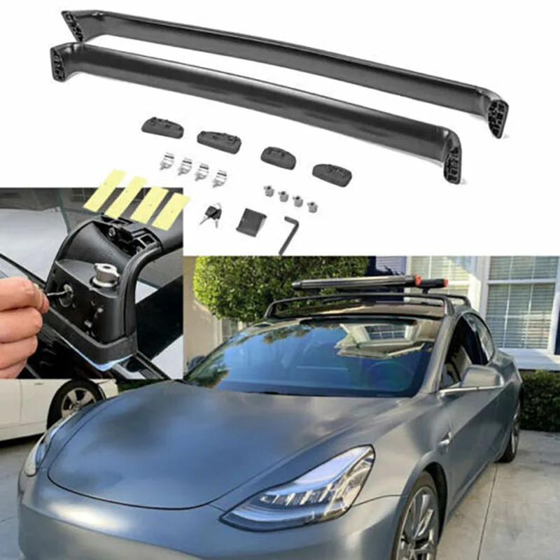 2Pcs-Fits-for-Tesla-Model-Y-2021-2022-Lockable-Roof-Rail-Rack-Cross-Bar ...