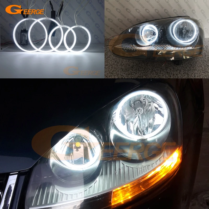 Excellent Ultra bright CCFL Angel Eyes Halo Rings kit For VOLKSWAGEN VW ...