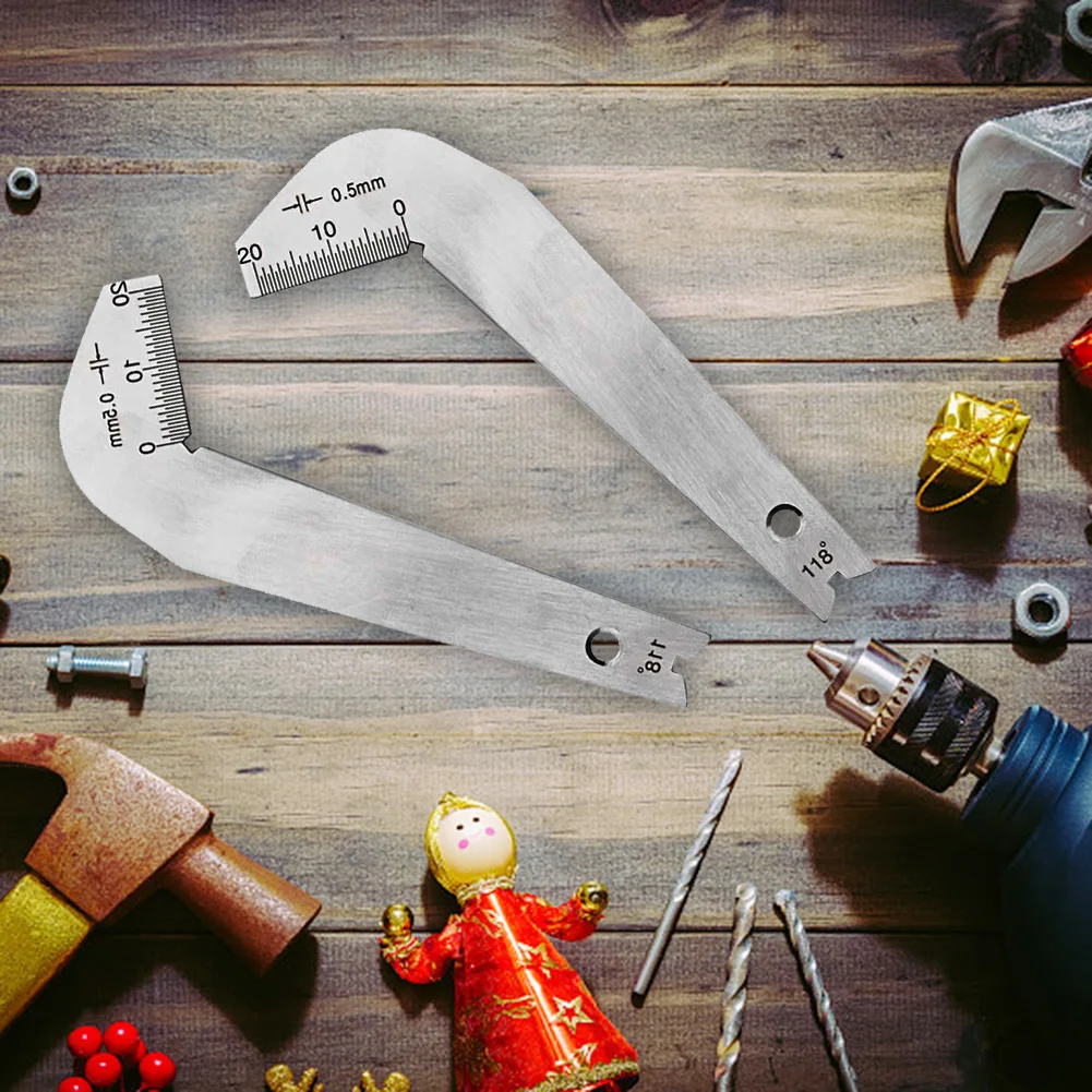 Stainless Steel Corner Front Edge Measuring Tool Laser Scale 118 Degree ...