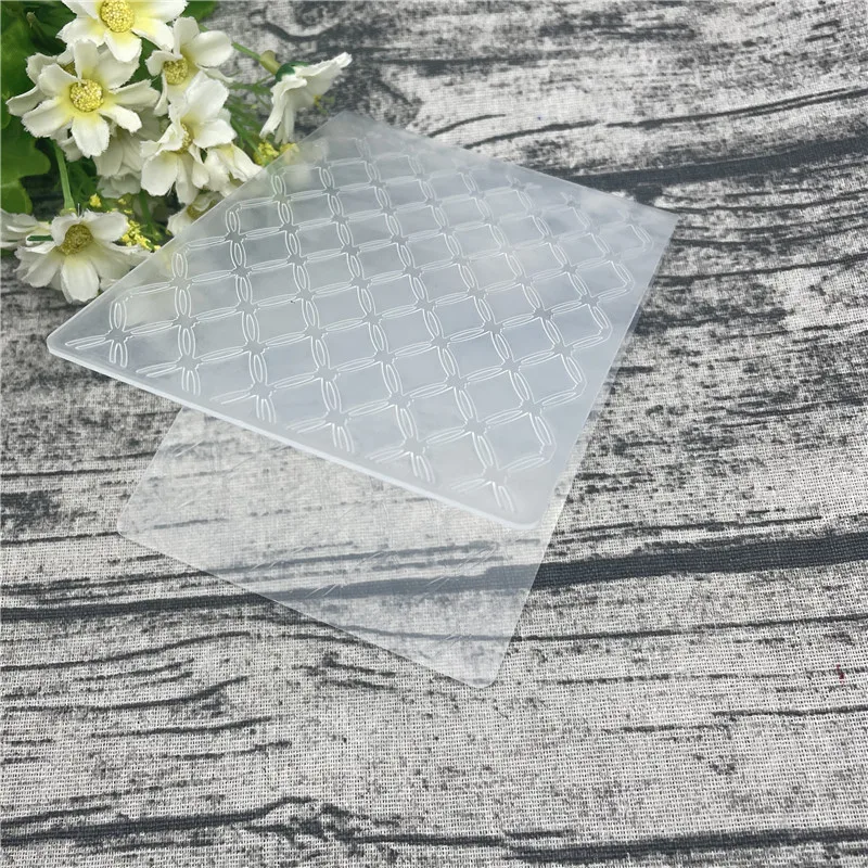 POCHETTE PLASTIQUE,--Dossier de gaufrage en plastique diamant, pour Scrapbook, bricolage, carte ...