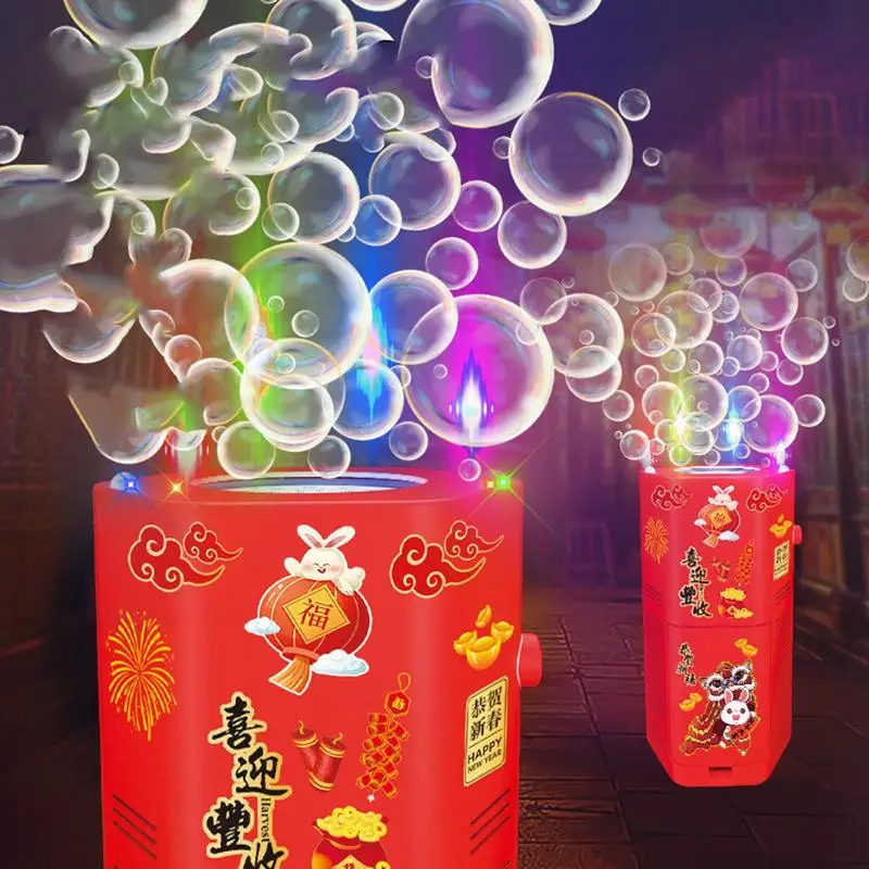 Portable-Fireworks-bubble-machine-with-Colorful-Lights-electronic ...