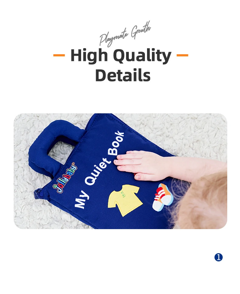 Montessori Busy Cloth Book Baby Toys For Kids Learning Educational 3d ...