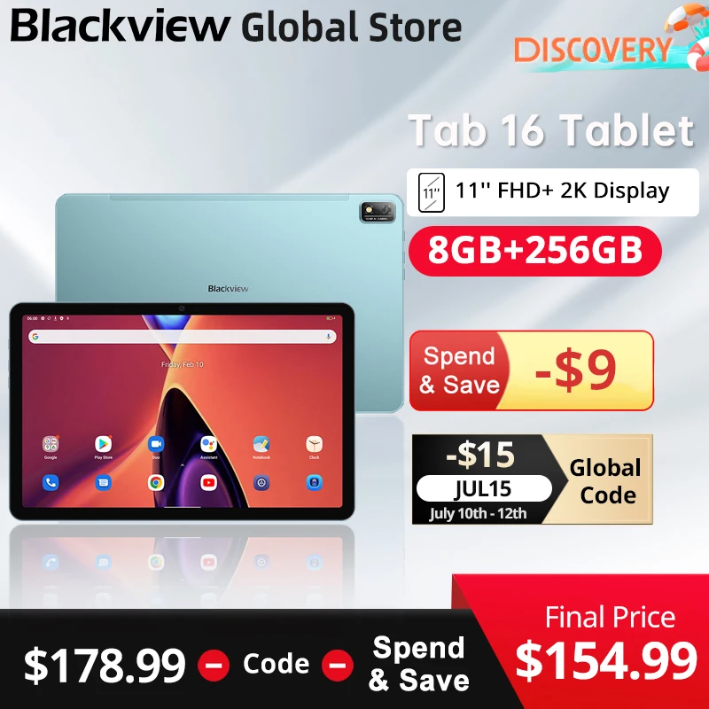 【World Premiere】Blackview Tab 16 Tablet Android 8GB+256GB 11''2K ...