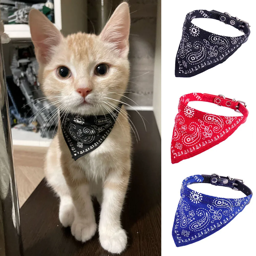 Cute-Printed-Bandana-Cat-Collar-Puppy-Dog-Cat-Scarf-Collar-Adjustable ...