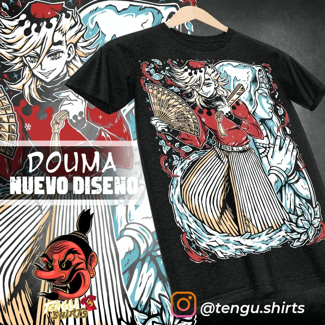 Doma Moon Demon Slayer COTTON T-shirts Anime - AliExpress 200000345