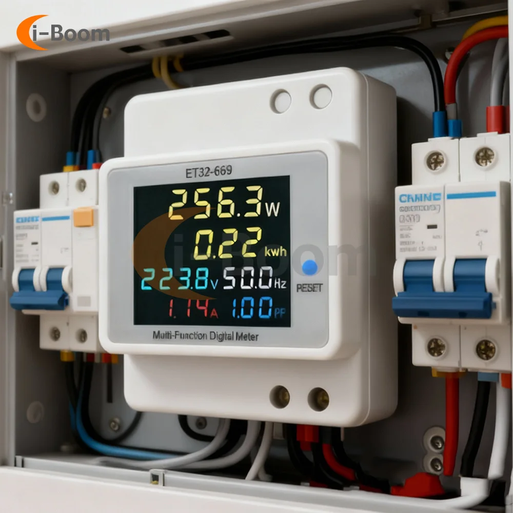 AC 110V/220V 6-in-1 Multifunctional Energy Meter Smart Meter Voltage ...