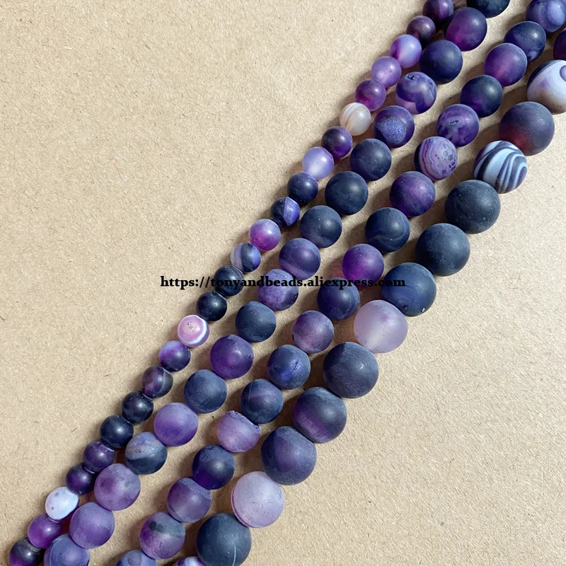 15-Natural-Stone-Frost-Grind-Arenaceous-Matte-Purple-Stripe-Agate-Onyx ...