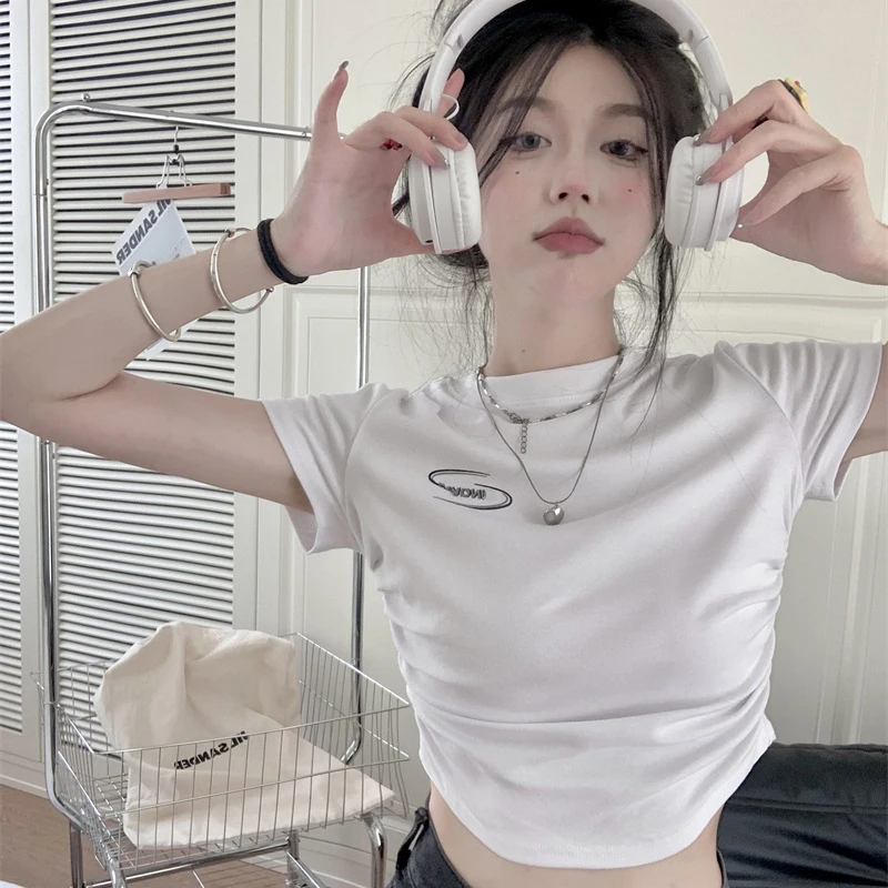 2023-New-Y2K-Women-Letter-Print-Tops-Women-Tshirt-American-Retro ...