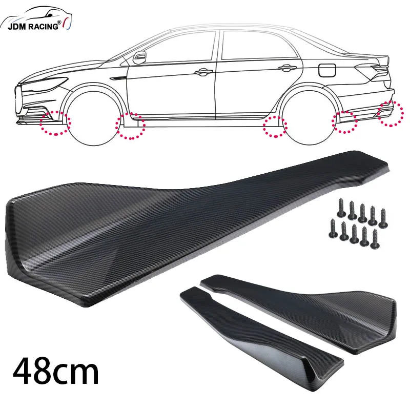 1-Pair-Car-Rear-Bumper-Lip-Trim-Protector-Car-Side-Skirt-Cover-Car ...