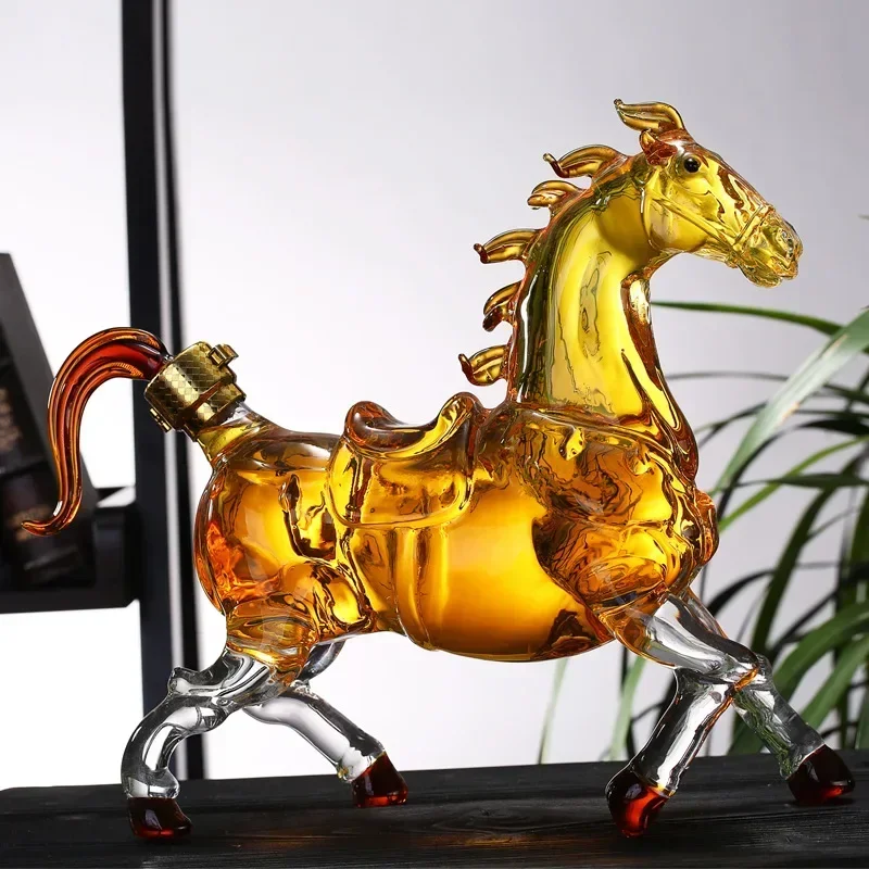 Whisky Glass Horse Decanter Whiskey Animal Bull Shaped Home Bar Wine ...
