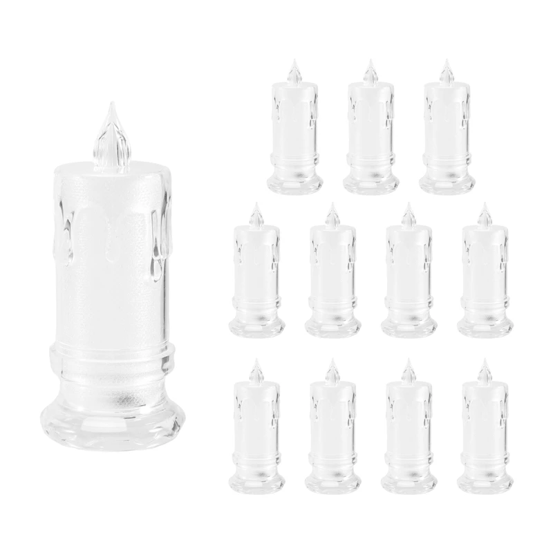 Flameless-Light-Candle-LED-Crystal-Candle-Light-Transparent-Shell-Desk ...