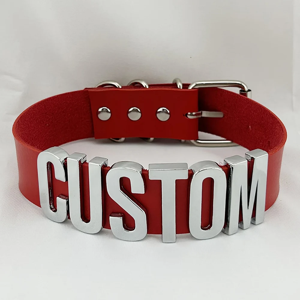Ladies-Men-Handcrafted-Custom-Big-Letter-Collar-Punk-Harajuku-Personal ...
