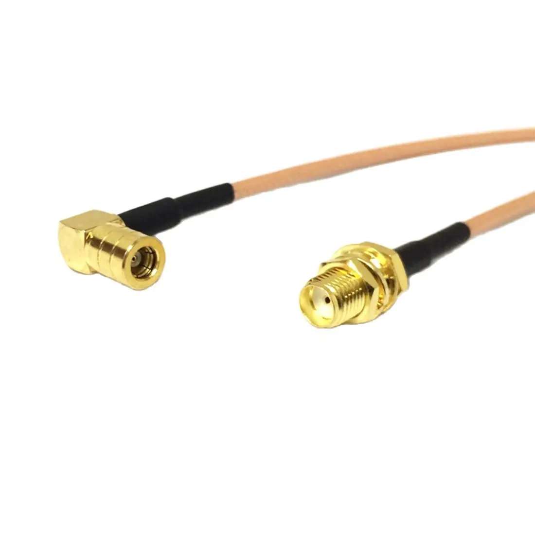 SMA Female Nut To SMB Female Jack Right Angle RA RF Jumper Cable 15cm ...