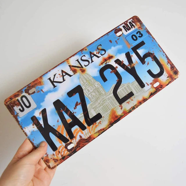 Supernatural Kansas License Plate