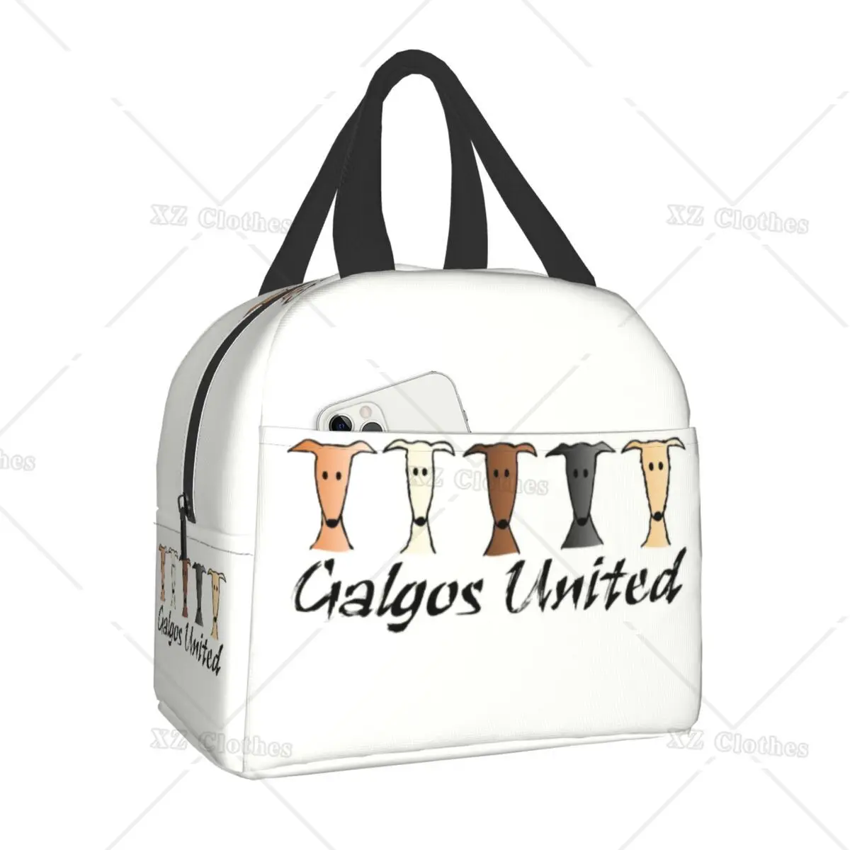 Galgos United Greyhound Insulated Lunch Bags for Women Men Kids Whippet ...