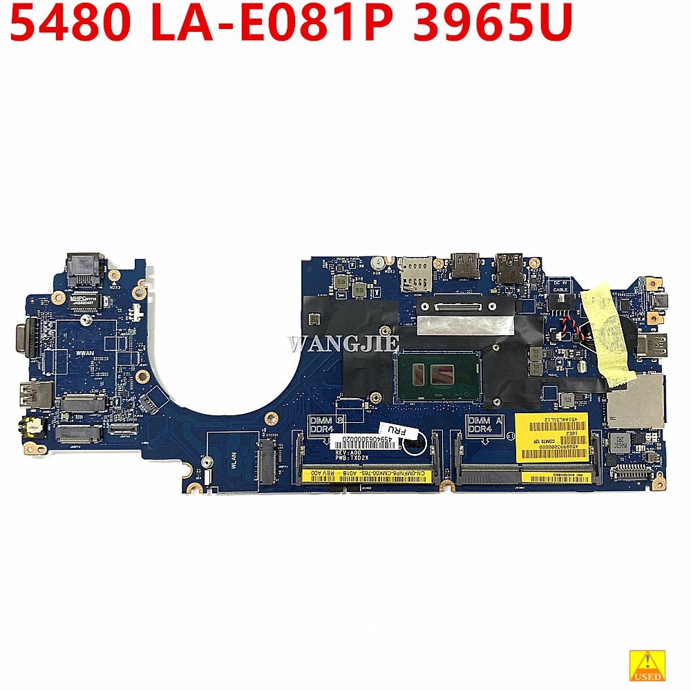 CN-0MFNP8 0MFNP8 MFNP8 For Dell Latitude 5480 Laptop Motherboard Used ...