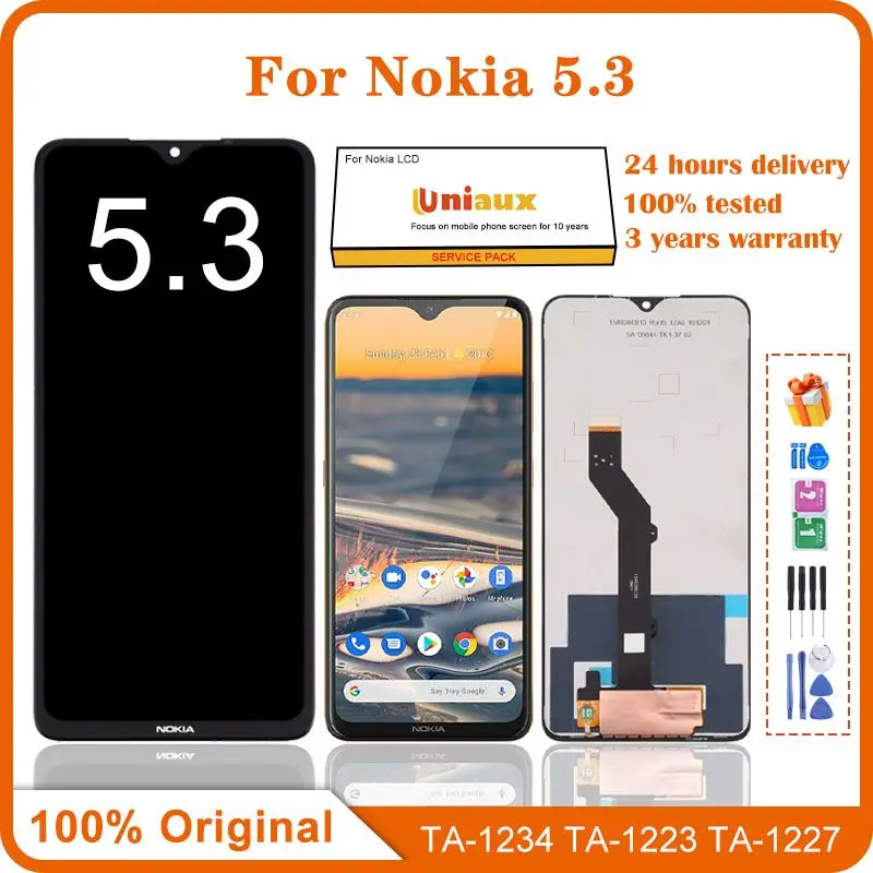 6.55" Original Display for Nokia 5.3 LCD TA-1234 TA-1227 TA-1229 TA ...