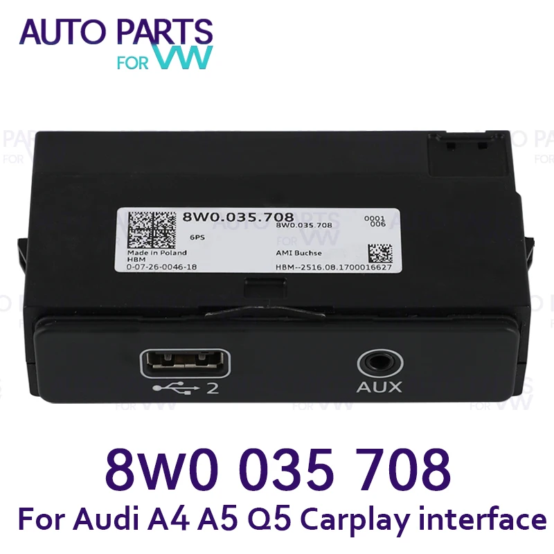 8W0-035-708-For-Audi-A4-A5-Q5-Carplay-Switch-Audio-Source-Interface-USB ...