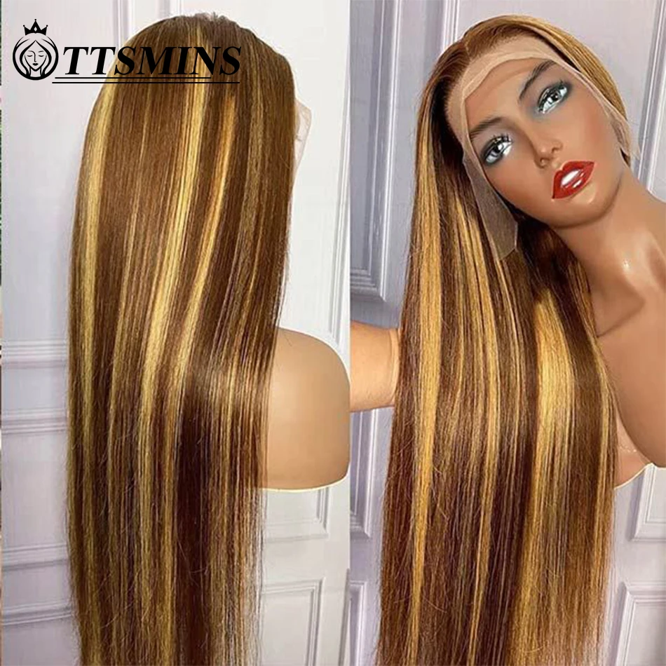 34Inch-Bone-Straight-Highlight-Lace-Front-Human-Hair-4-27-Ombre-13x4 ...