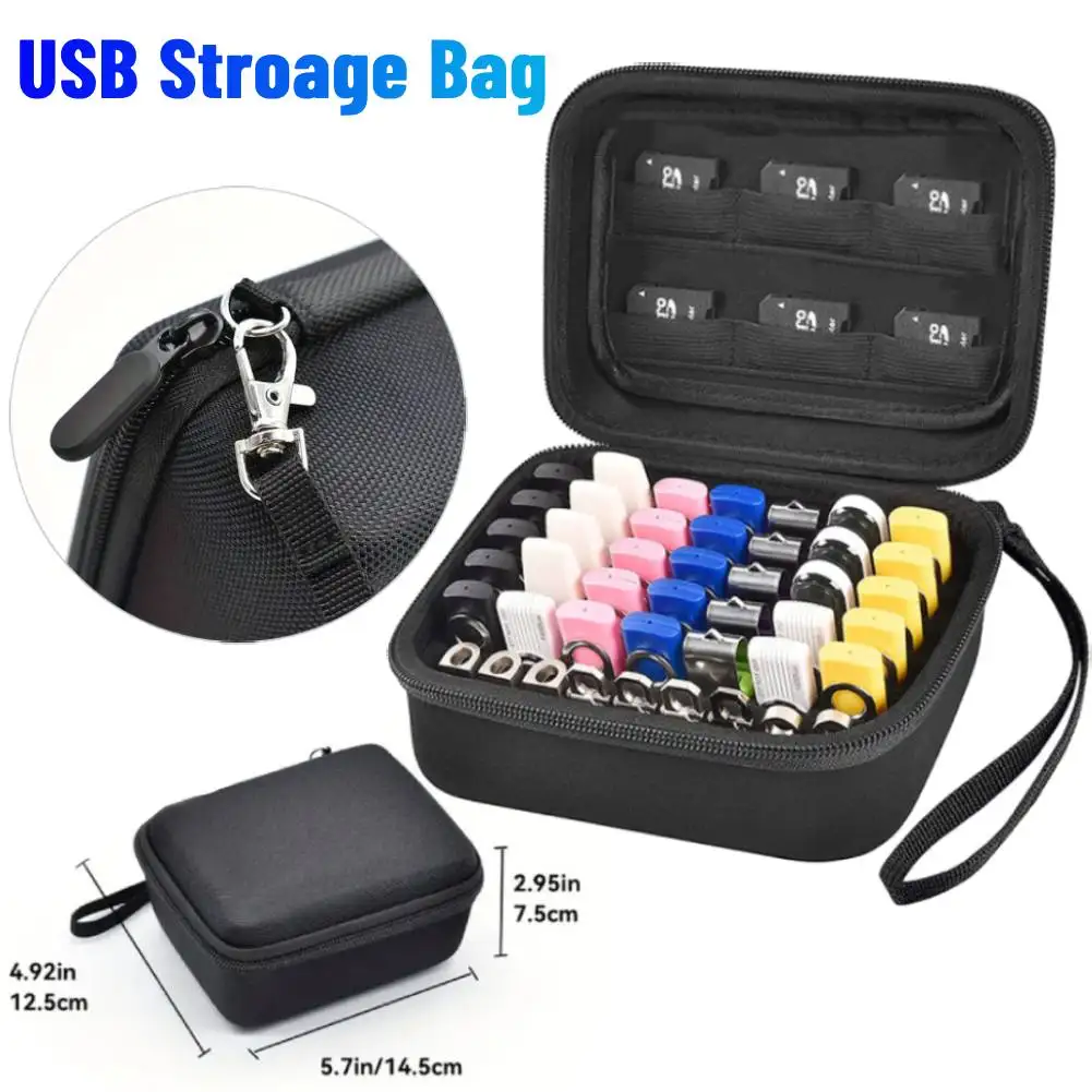 USB Flash Drive Case SD Card Thumb Drive Holder Organizer Storage Case ...