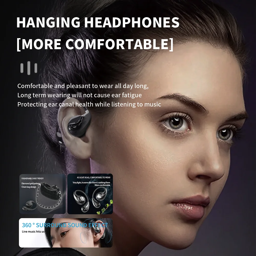 Women's Over-Ear Wireless Bluetooth Headphones - Ultra-Stable Non-In ...