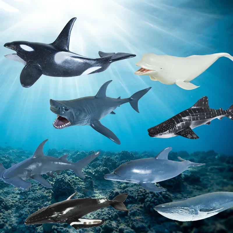 PVC-Bionics-Sea-Animals-Action-Figures-Marine-Humpback-Whales-Shark ...