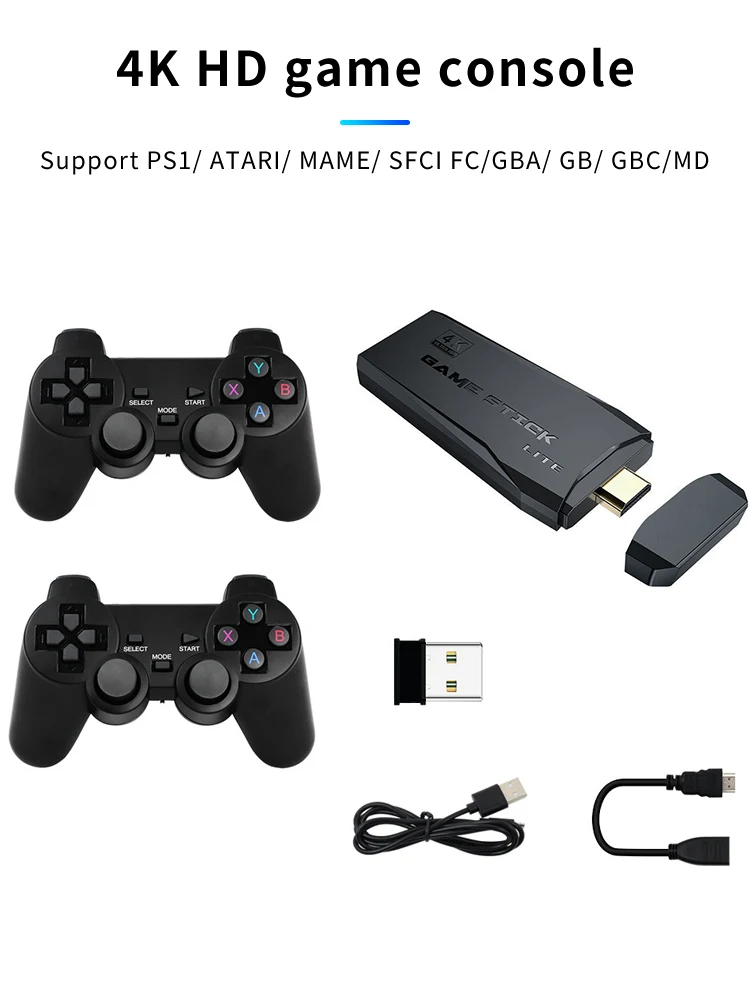 Wireless 2.4G HD Video Game Console PS1 Double Controller Portable Game ...