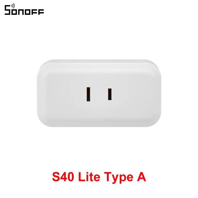 SONOFF S40/S40 Lite 15A Wi-Fi Smart Plug MINI Safe Design Energy Saving Overload Protection via ...
