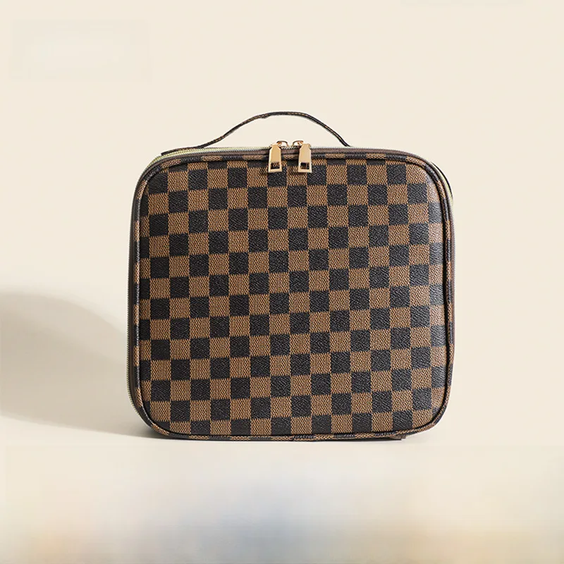 Inessive-Cosmetic-Bag-New-Plaid-Wash-Bag-Multifunctional-Partition ...