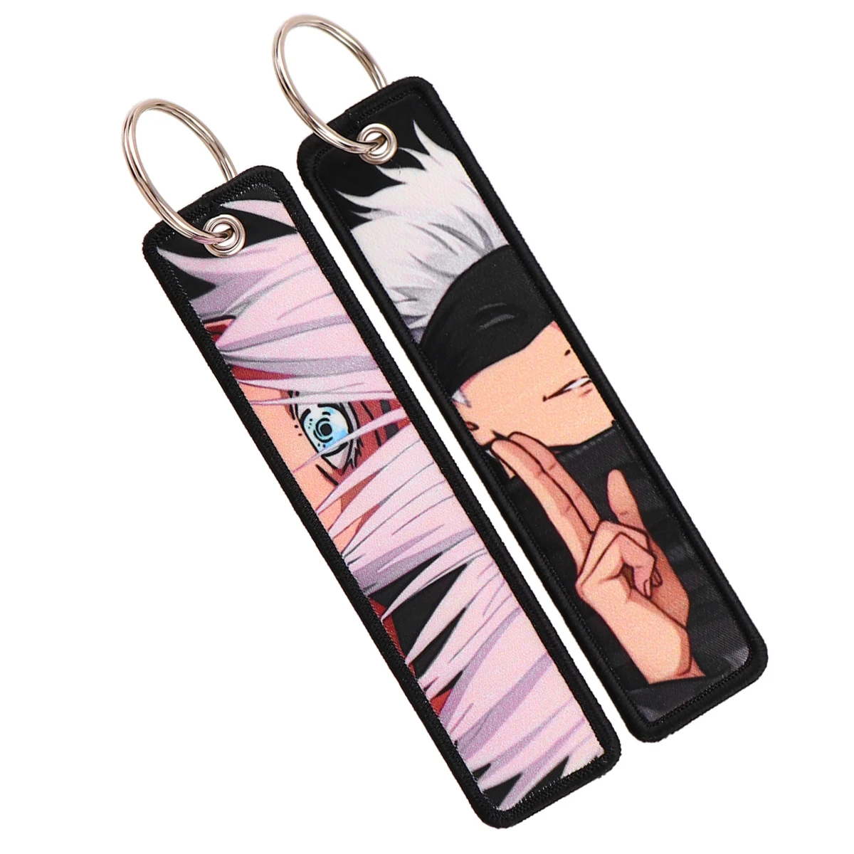 Anime-Satoru-Gojo-Embroidery-Key-Fobs-Japanese-Manga-Key-Tag-Key-Chain ...