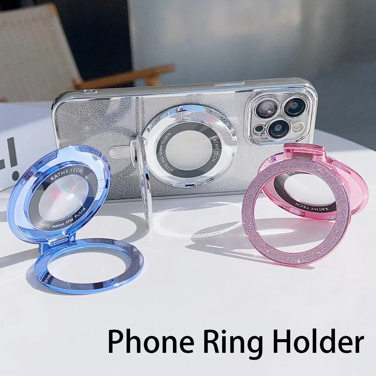 Cell-Phone-Ring-Holder-Stand-Transparent-Finger-Grip-Kickstand ...