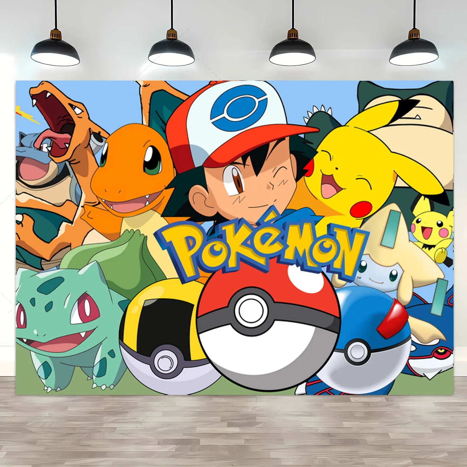 Pokemon-Pikachu-Pocket-Monster-Theme-Background-Cloth-Happy-Birthday ...