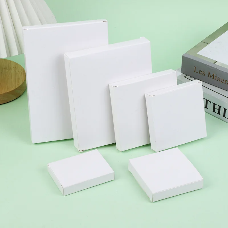 50pcs-lot-Small-White-Cardpaper-Boxes-Wholesale-Neutral-Flat-White ...