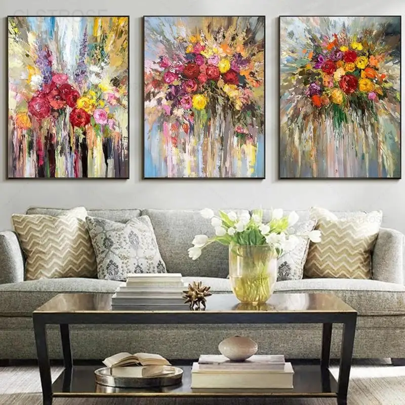 Retro Flower Paintings