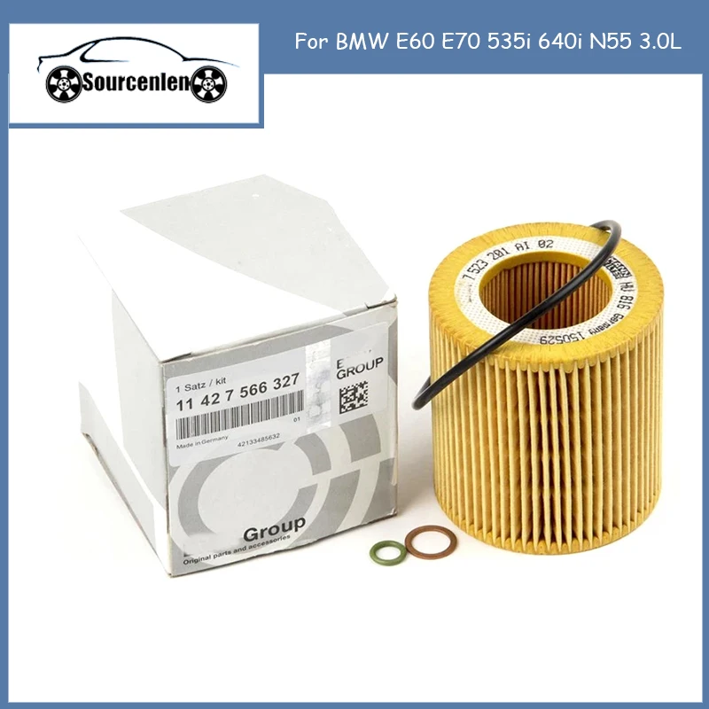 원래 품질 BMW E60 E70 535i 640i N55 3.0L 11427566327 11427541827 F02 F06 오일 ...