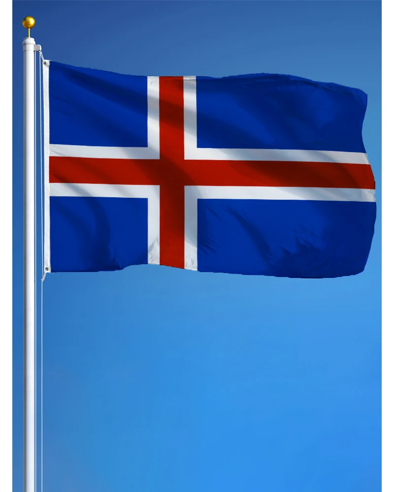 60x90cm 90x150cm red cross IS ISL iceland flag 2x3ft/3x5ft The National ...