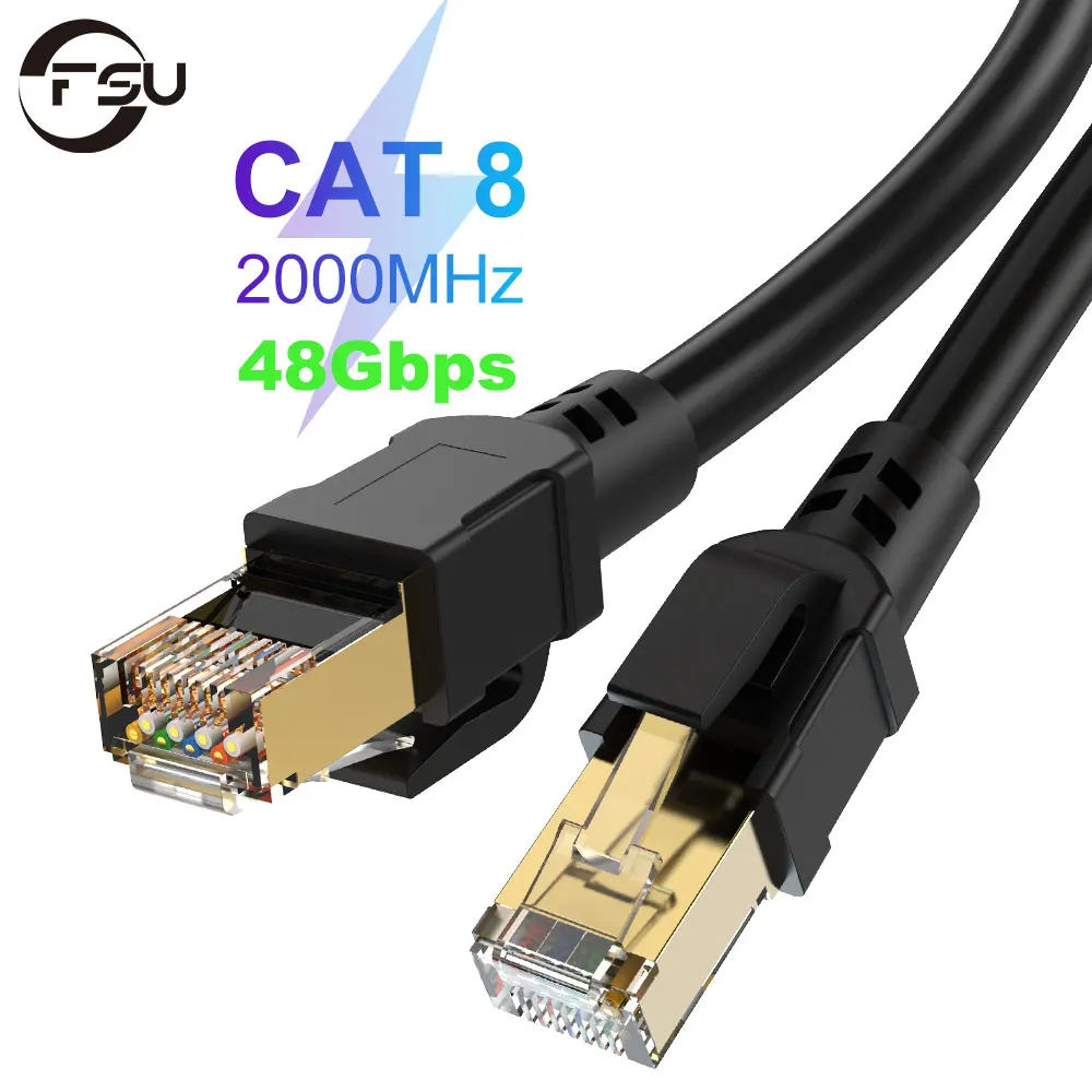 FSU-Cable-Ethernet-CAT8-para-enrutador-Conector-de-conexi-n-de-red-Lan ...