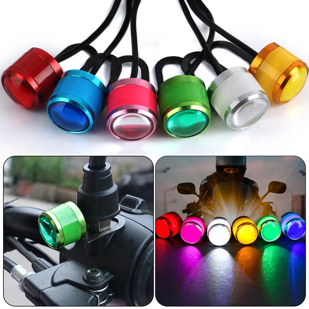 L-mpara-LED-de-ojo-de-guila-para-motocicleta-focos-de-Flash-universales ...