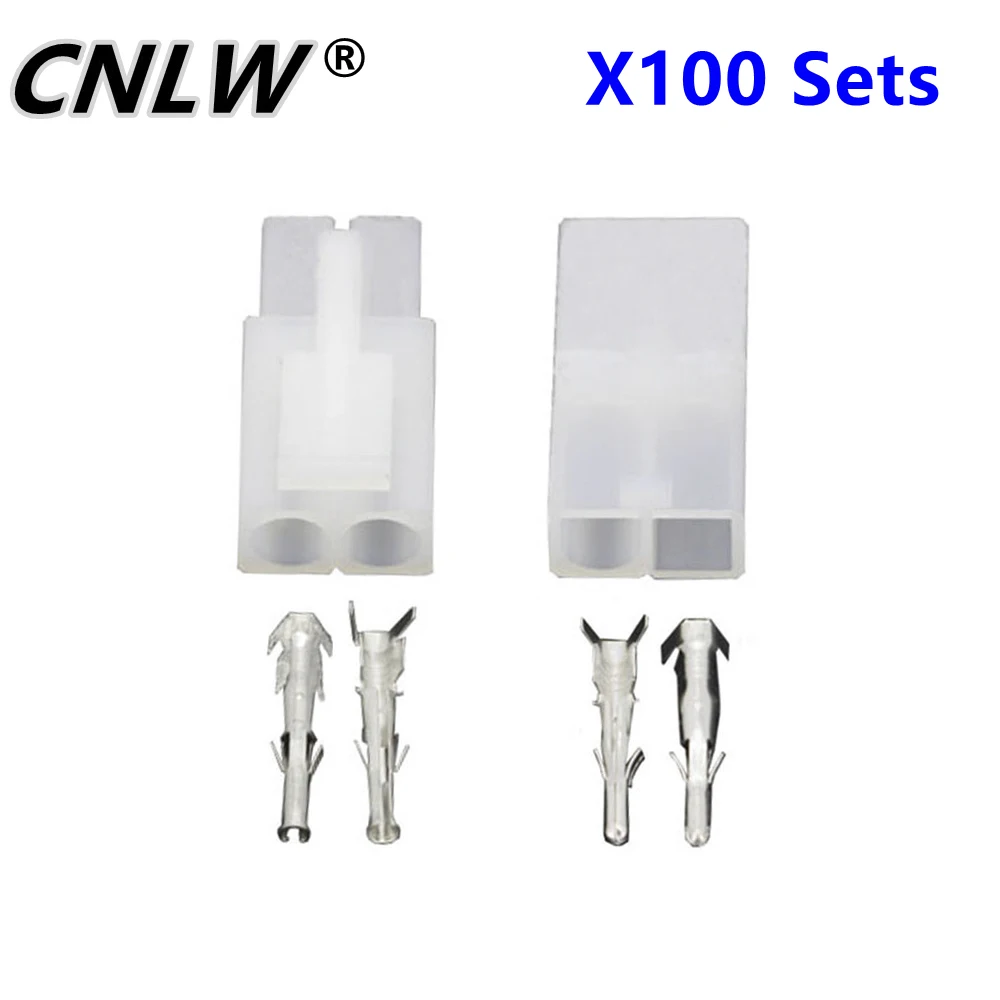 100 Sets 2 Pin L6.2-2p Connector Plug Male And Female Air Docking Connector 6.2mm Pitch ...