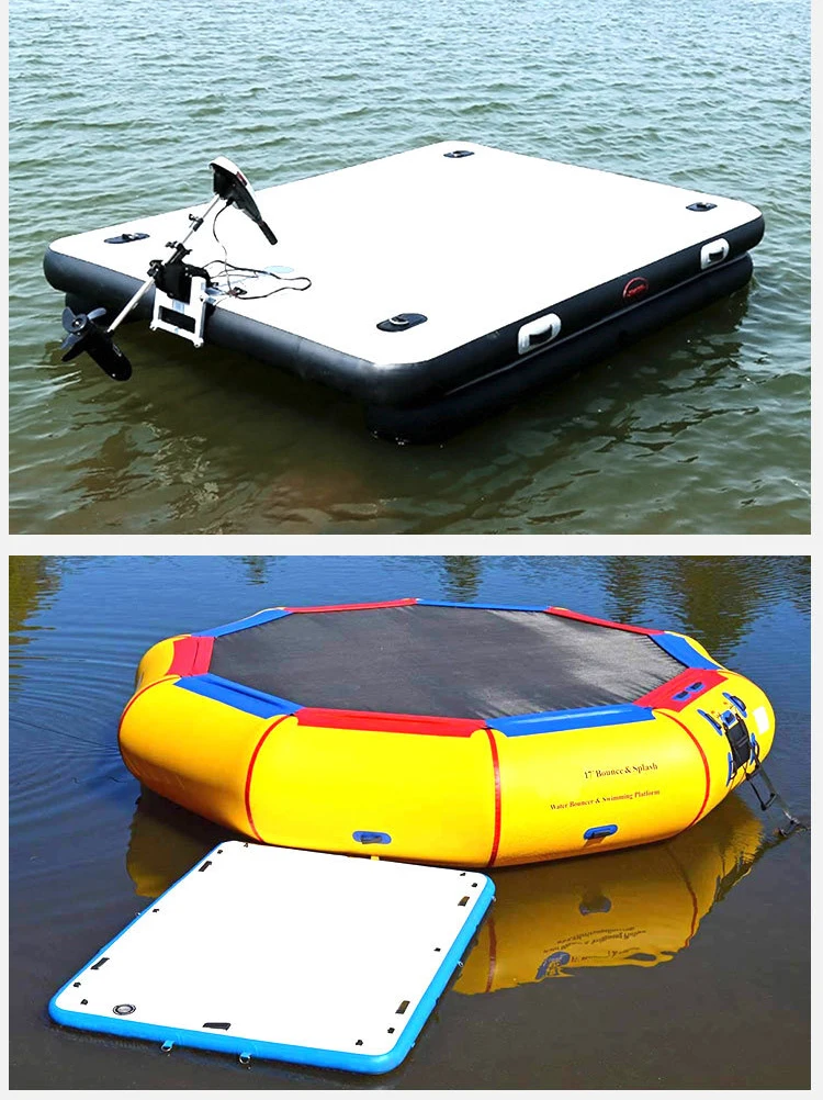 Inflatable Floating Row Pool Rafts Inflatable Floating Platform Fishing ...