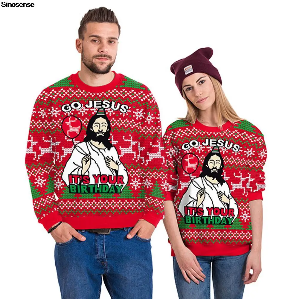 Go-Jesus-It-s-Your-Birthday-Ugly-Christmas-Sweater-Pullover-Tacky ...