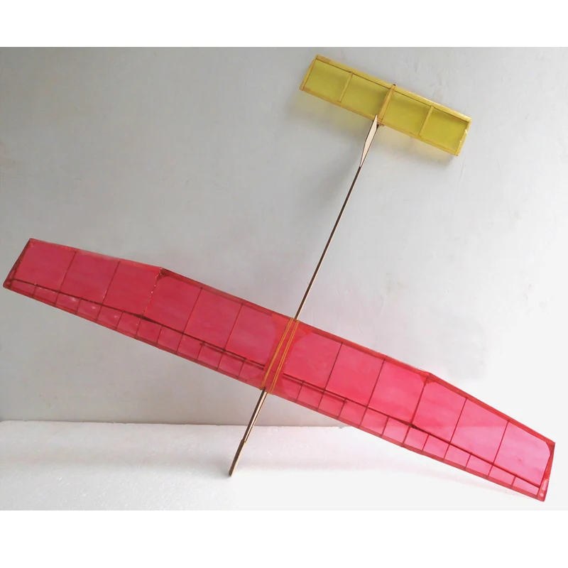 1Set Hand Thrown Wood Towed Traction Model Glider DIY Toys Catapult ...