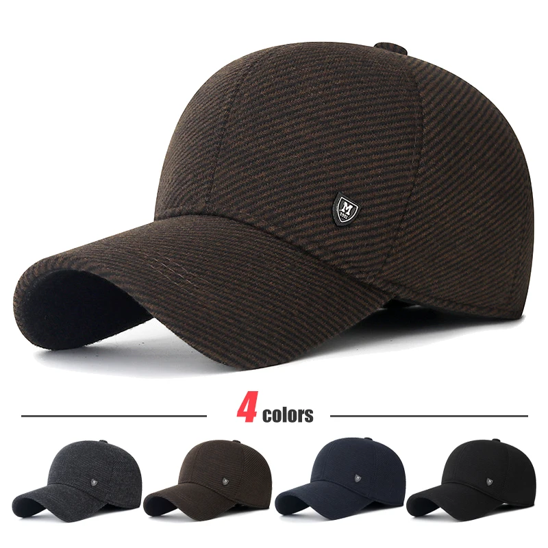 Mens-Winter-Baseball-Cap-with-Ear-Flaps-Baseball-Winter-Hats-with-Ear ...